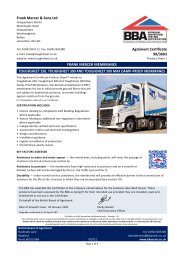 Frank Mercer and Sons Ltd. Frank Mercer membranes. Toughsheet 250 ...