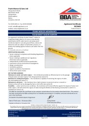 Frank Mercer and Sons Ltd. Frank Mercer membranes. Toughsheet radon ...