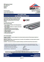 CRT Interiors Limited. CRT SFS infill panel. CRT cold formed steel ...