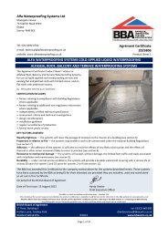 Alfa Waterproofing Systems Ltd. Alfa waterproofing systems cold applied ...