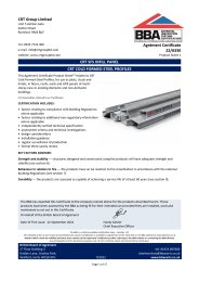 CRT Group Limited. CRT SFS Infill panel. CRT Cold formed steel profiles ...