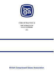 Storage of gas cylinders - The Construction Information Service