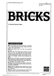 Bricks: notes on their properties - The Construction Information Service