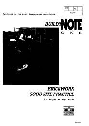 Brickwork - good site practice - The Construction Information Service