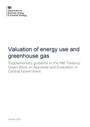 Valuation of energy use and greenhouse gas. Supplementary guidance to ...