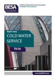 Installation and testing of: Part Five: Cold water service - The ...
