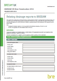 BREEAM UK new construction 2014 - relating drainage reports to BREEAM ...