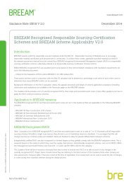 BREEAM recognised responsible sourcing certification schemes and BREEAM ...