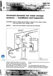 Unvented domestic hot water storage systems - installation and ...