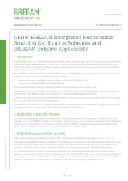 BREEAM recognised responsible sourcing certification schemes and BREEAM ...