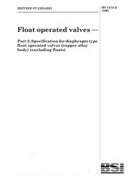 Float operated valves. Specification for diaphragm type float operated ...