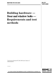 Building hardware - door and window bolts - requirements and test ...