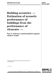 Building acoustics - estimation of acoustic performance of buildings ...