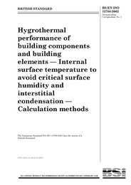 Hygrothermal performance of building components and building elements ...