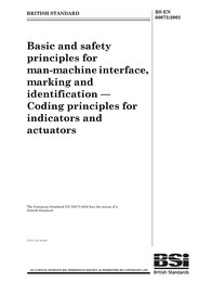Basic and safety principles for man-machine interface, marking and ...