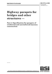 Highway parapets for bridges and other structures. Specification for ...