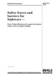 Safety fences and barriers for highways. Specification for open box ...