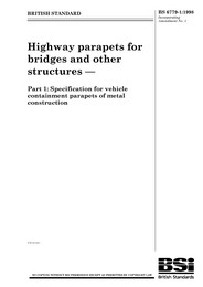 Highway parapets for bridges and other structures. Specification for ...