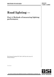 Road lighting. Methods of measuring lighting performance (Withdrawn) - The Construction ...
