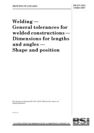 Welding - General tolerances for welded constructions - Dimensions for ...