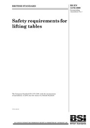Safety requirements for lifting tables (+A2:2009) (Withdrawn) - The ...