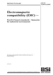 Electromagnetic compatibility (EMC). Generic standards - Immunity for industrial environments ...