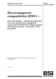 Electromagnetic compatibility (EMC). Limits. Limits for harmonic ...