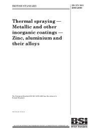 Thermal spraying - Metallic and other inorganic coatings - Zinc ...