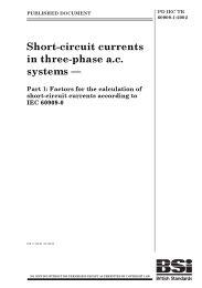 Short-circuit currents in three-phase a.c. systems. Factors for the calculation of short-circuit ...