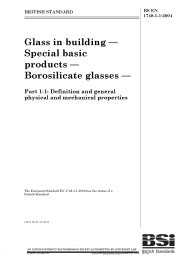 Glass in building - Special basic products - Borosilicate glasses ...