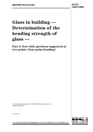 Glass in building - determination of the bending strength of glass ...