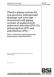 Plastics piping systems for non-pressure underground drainage and sewerage - Structured-wall ...