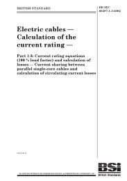 Electric cables - Calculation of the current rating. Current rating ...