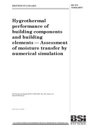 Hygrothermal performance of building components and building elements ...