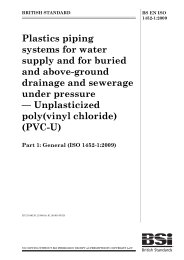 Plastics piping systems for water supply and for buried and above ...