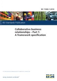 Collaborative business relationships. A framework specification ...