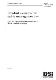 Conduit systems for cable management. Particular requirements - Rigid conduit systems (+A11:2010 ...
