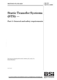 Static Transfer Systems (STS). General and safety requirements - The ...
