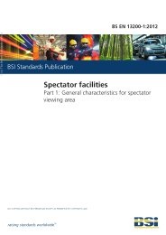 Spectator facilities. General characteristics for spectator viewing ...