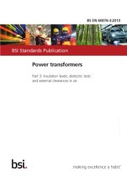 Power transformers. Insulation levels, dielectric tests and external ...
