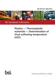 Plastics - thermoplastic materials - determination of Vicat softening ...