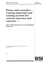 Paints and varnishes - Coating materials and coating systems for ...