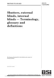 Shutters, external blinds, internal blinds - terminology, glossary and ...