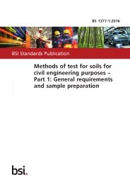 Methods of test for soils for civil engineering purposes. General ...