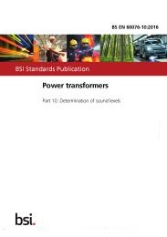 Power transformers. Determination of sound levels - The Construction ...