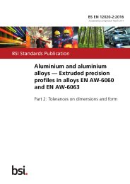 Aluminium and aluminium alloys - extruded precision profiles in alloys ...