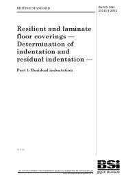 Resilient and laminate floor coverings - determination of indentation ...