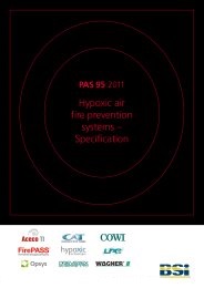 Hypoxic air fire prevention systems - specification (Withdrawn) - The ...