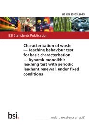 Characterization of waste - leaching behaviour test for basic ...