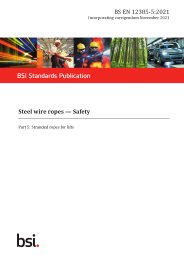 Steel wire ropes - Safety. Stranded ropes for lifts (Incorporating ...